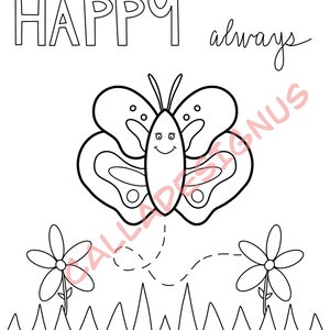 Coloring Page PDF Downloadable and Printable Children’s - Etsy