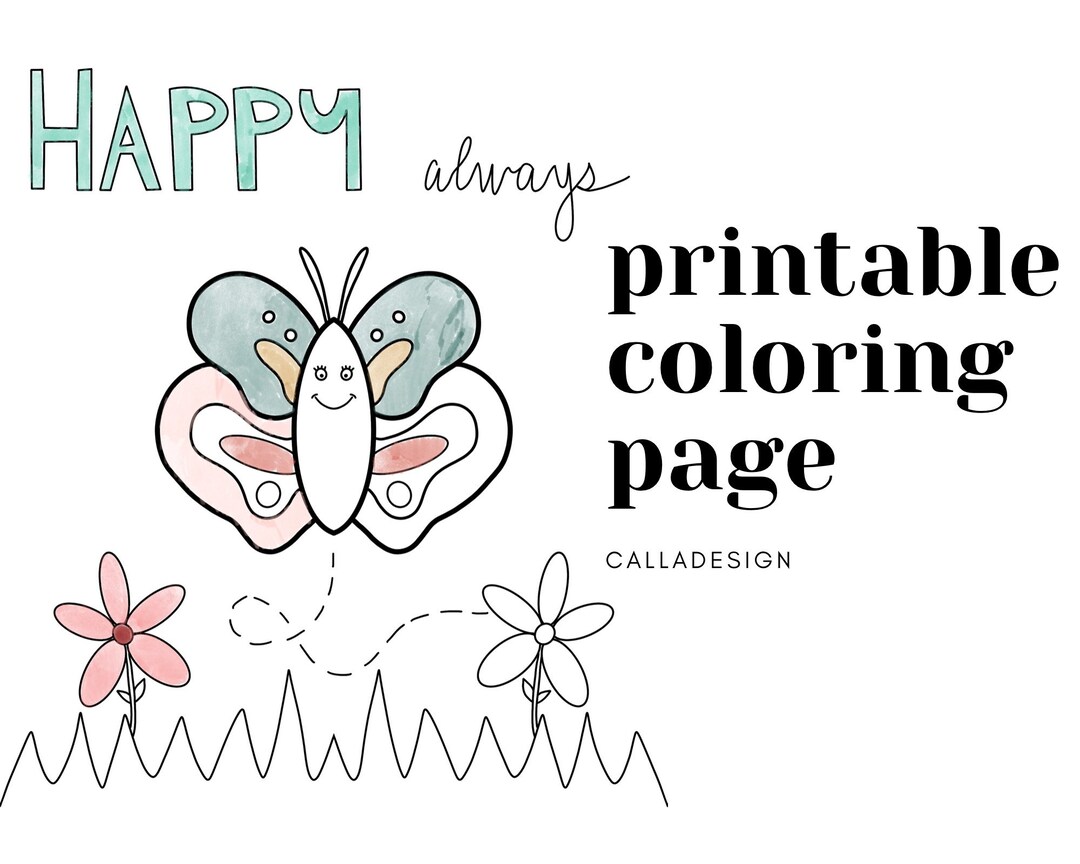 Coloring Page PDF Downloadable and Printable Children’s - Etsy