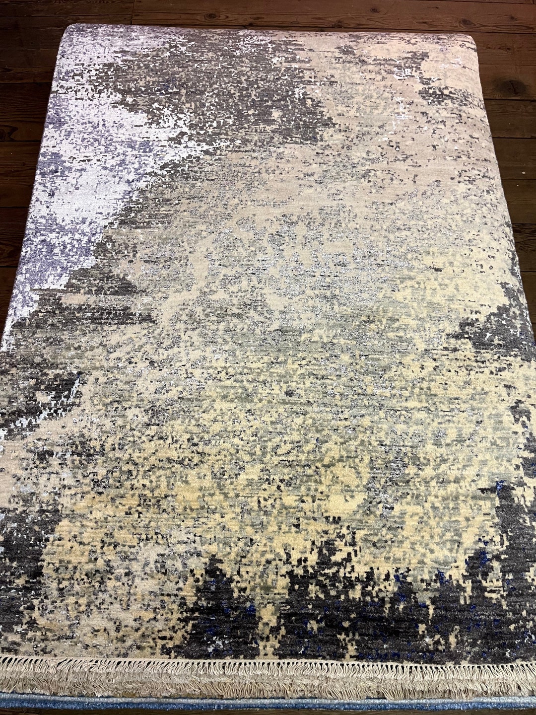 Natassia Malthe 4.3x6.3 Beige and Light Blue Hand-knotted Rug - Etsy