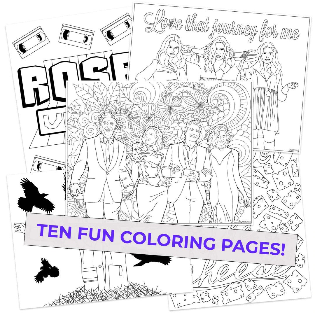 Schitty Colors Coloring Pages 10 Pack for Fans of Schitt's Creek - Etsy