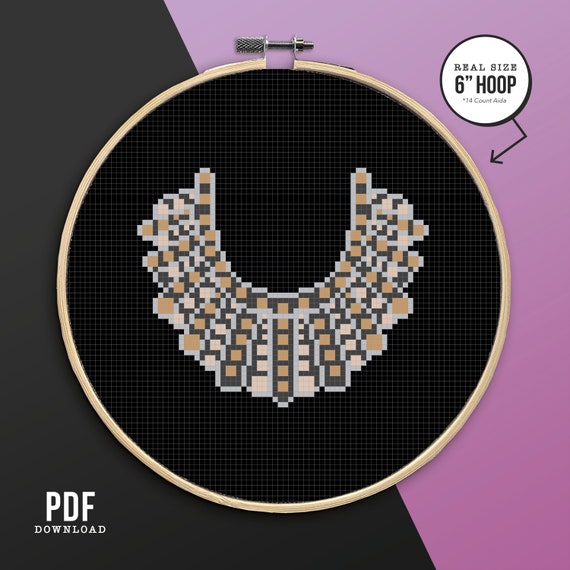 RBG Dissent Collar Cross Stitch Pattern PDF Pattern | Etsy