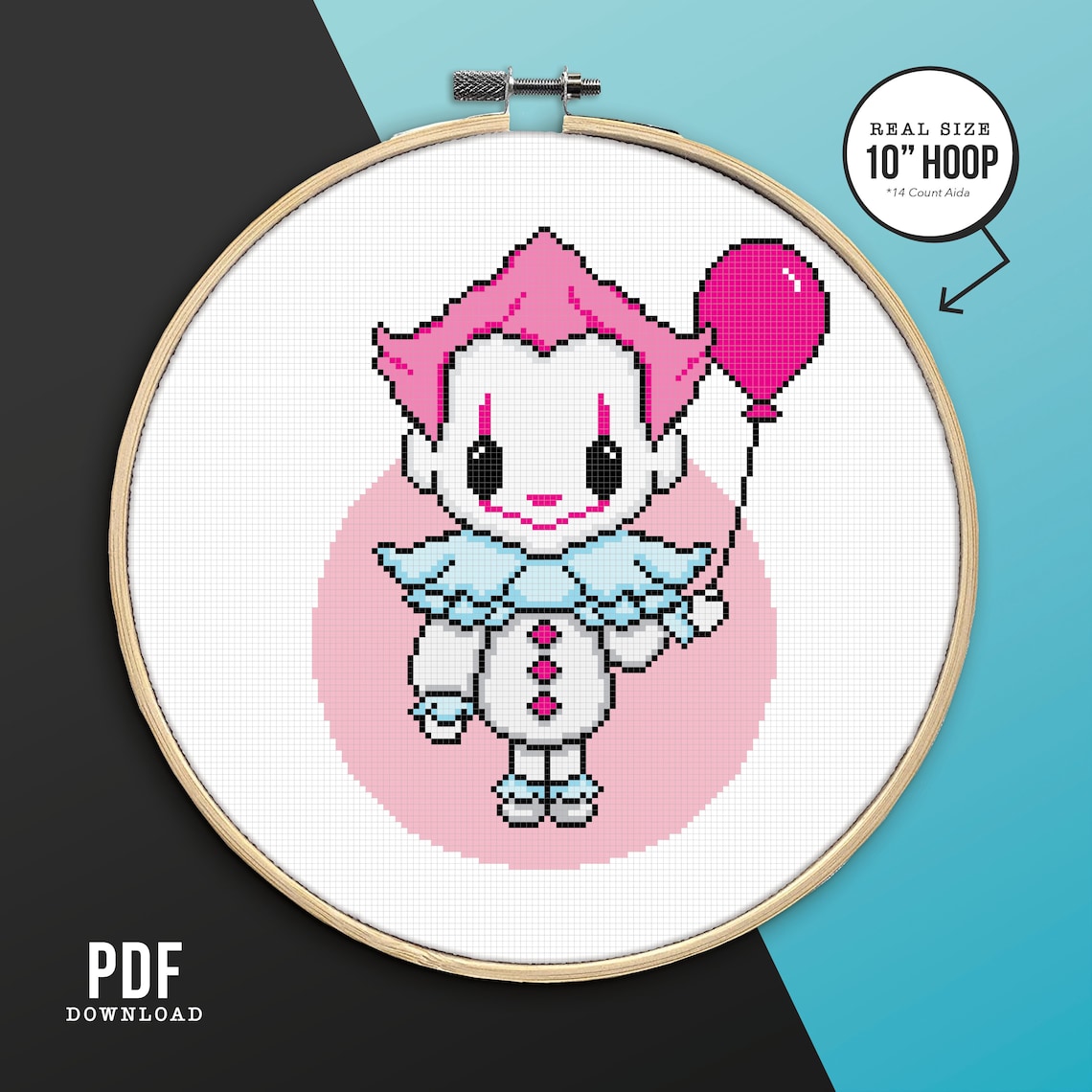 Horror Movie Cross Stitch Pattern Pennywise IT Cute and - Etsy