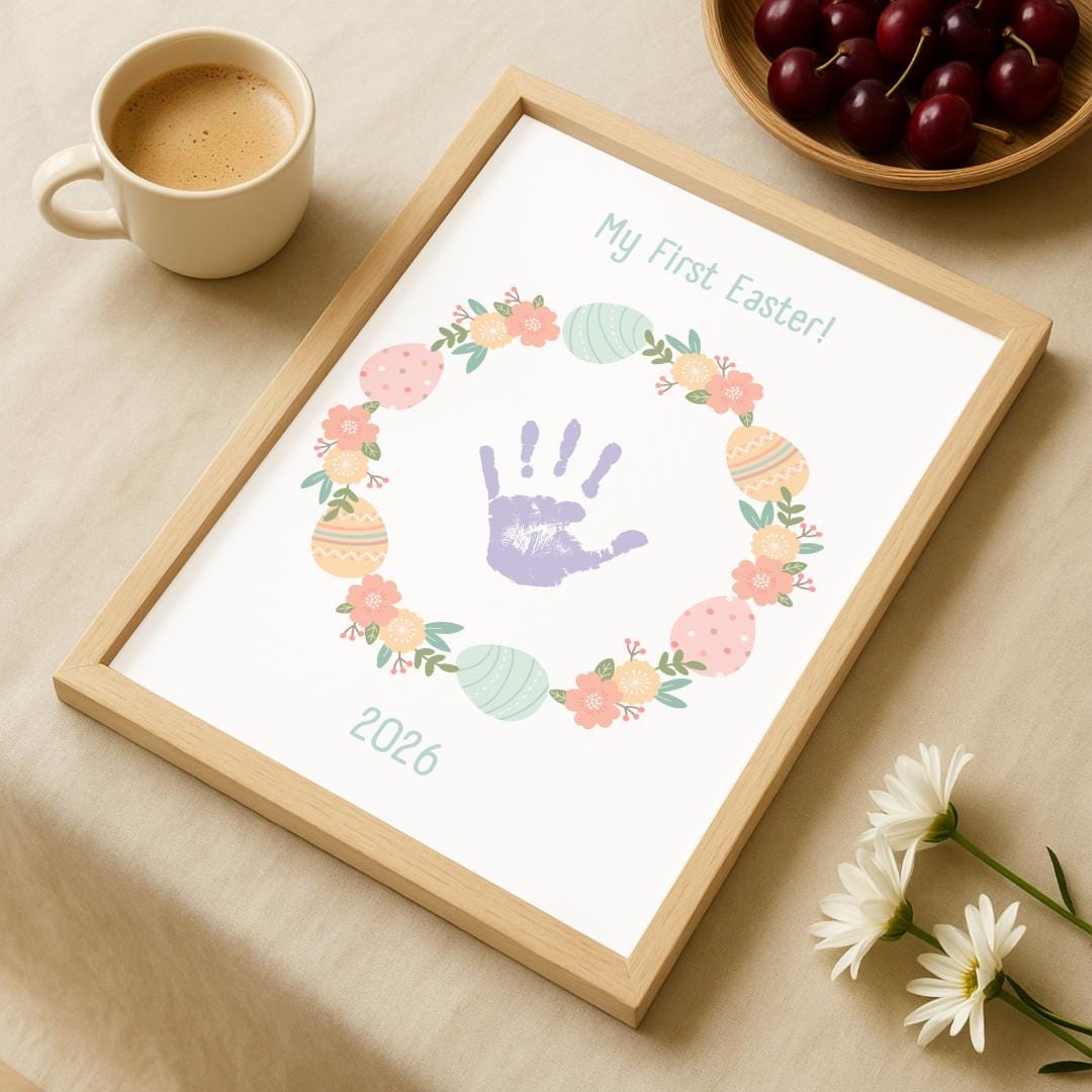 My First Easter Handprint Keepsake | Baby Toddler Craft (instant ...