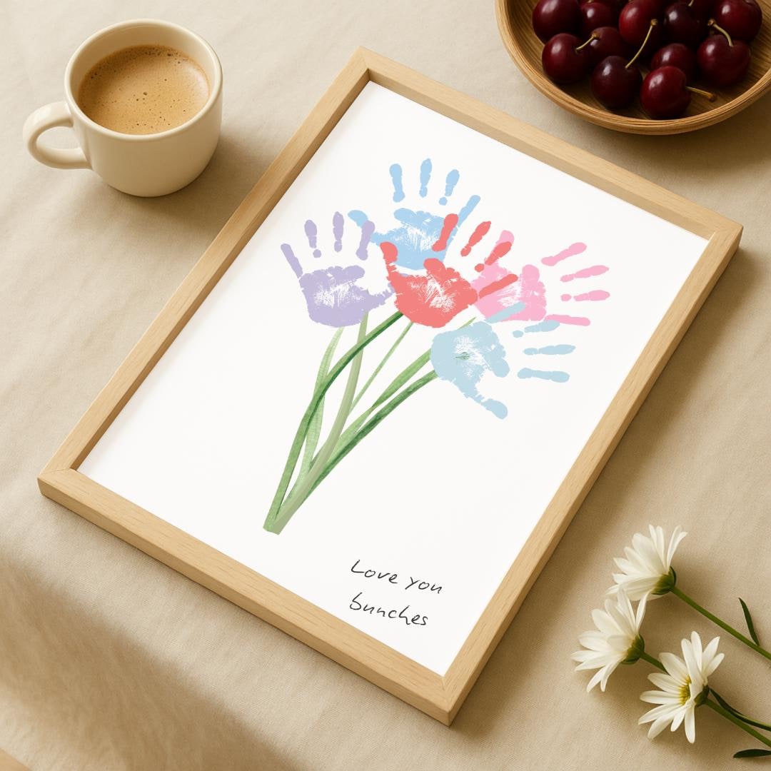 Handprint Flower Bouquet Craft | Mother's Day Keepsake Art (instant ...