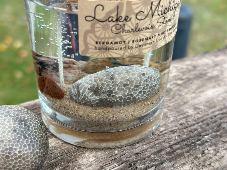 Lake Michigan Charlevoix Stone Beach Gel Candle | Burn the Candle Keep ...