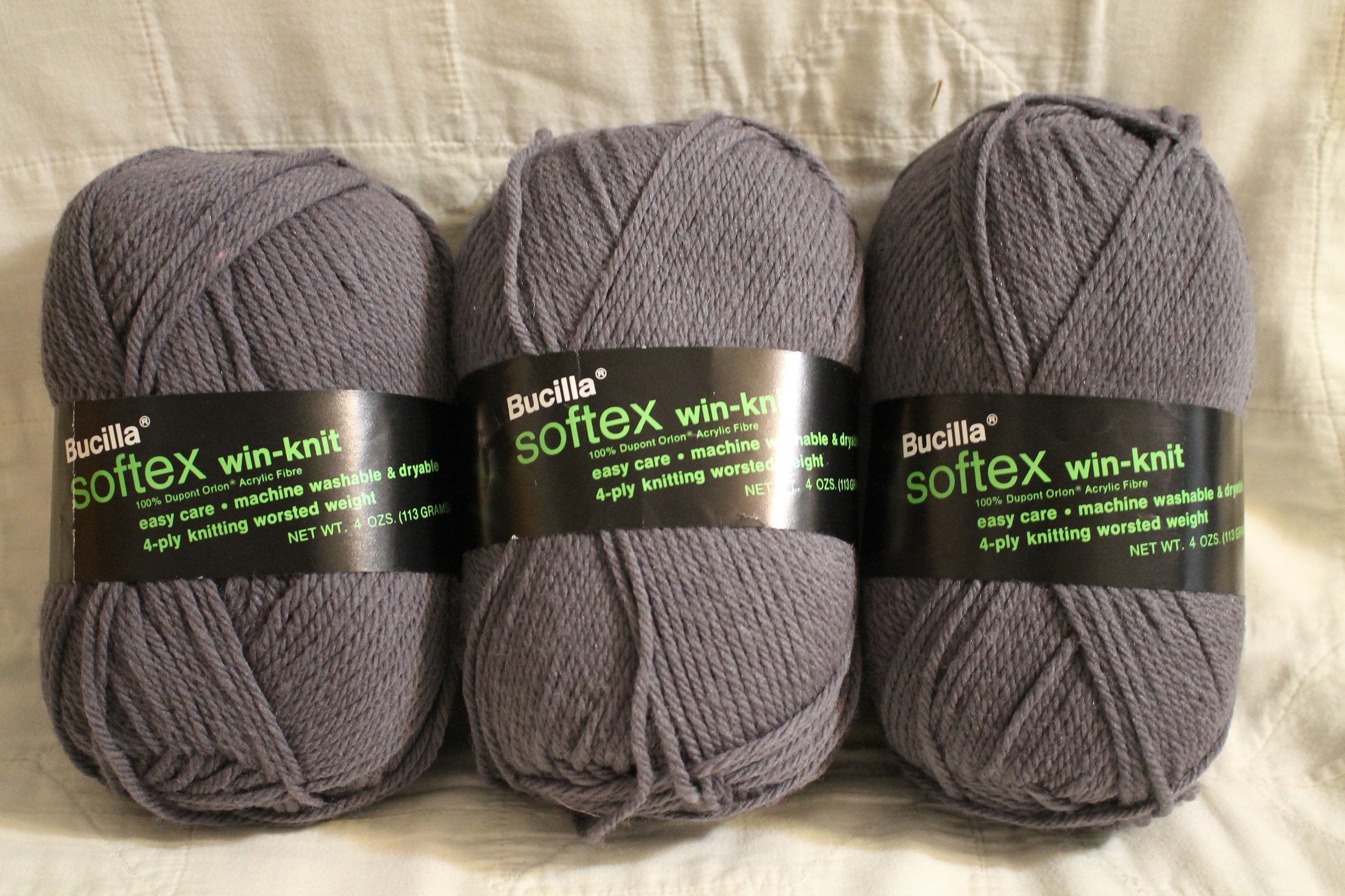 Vintage/retro Bucilla Softex Win-knit Worsted Weight Washable Acrylic ...