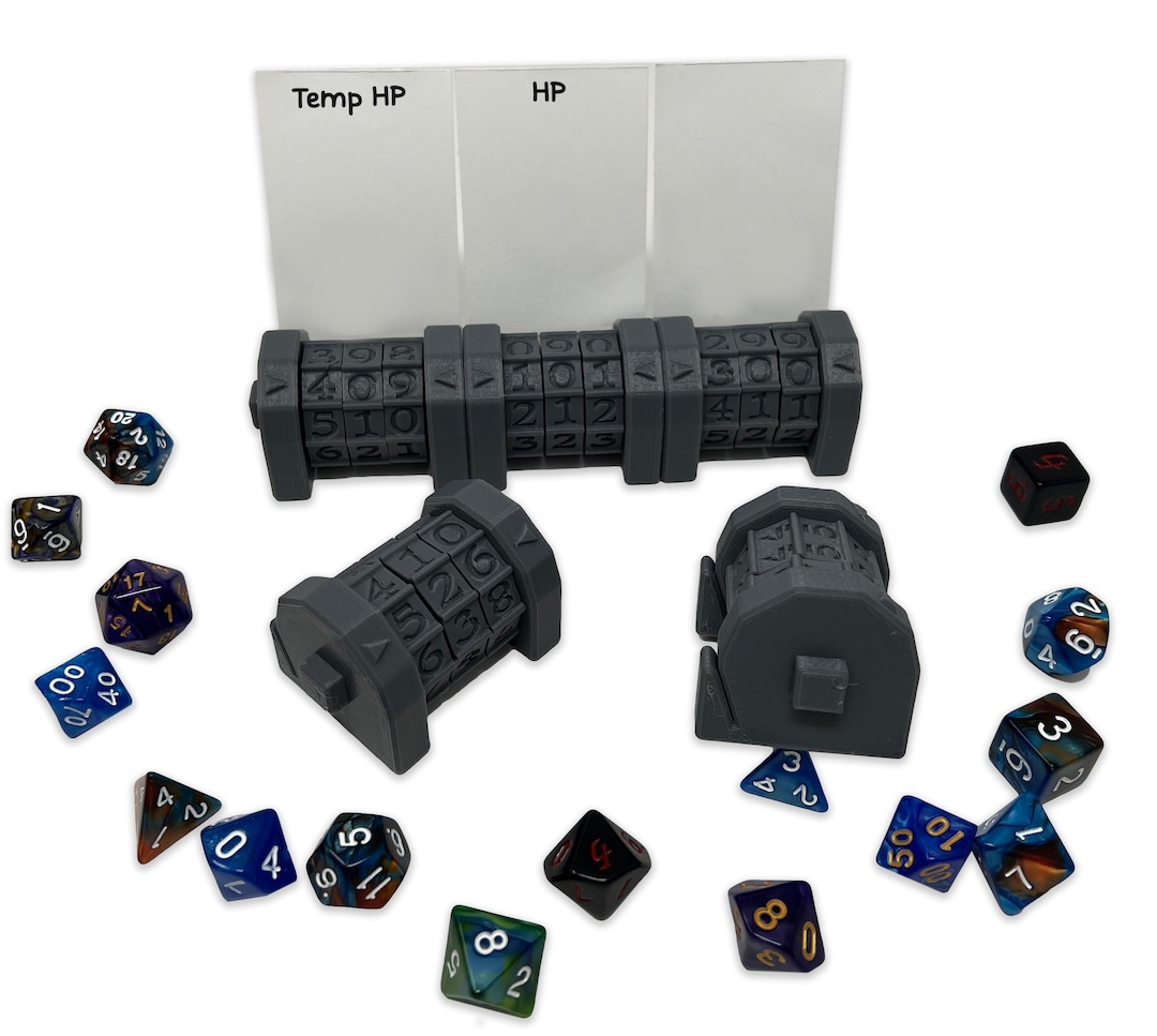 Number Tracker Assembly Required, 5 Set Random 7PC D20 Dice Set ...