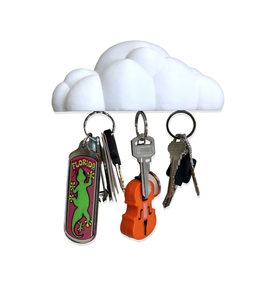 Magnetic Cloud Wall Mount Key Holder, Holds 3 Key Sets, Adhesive for ...