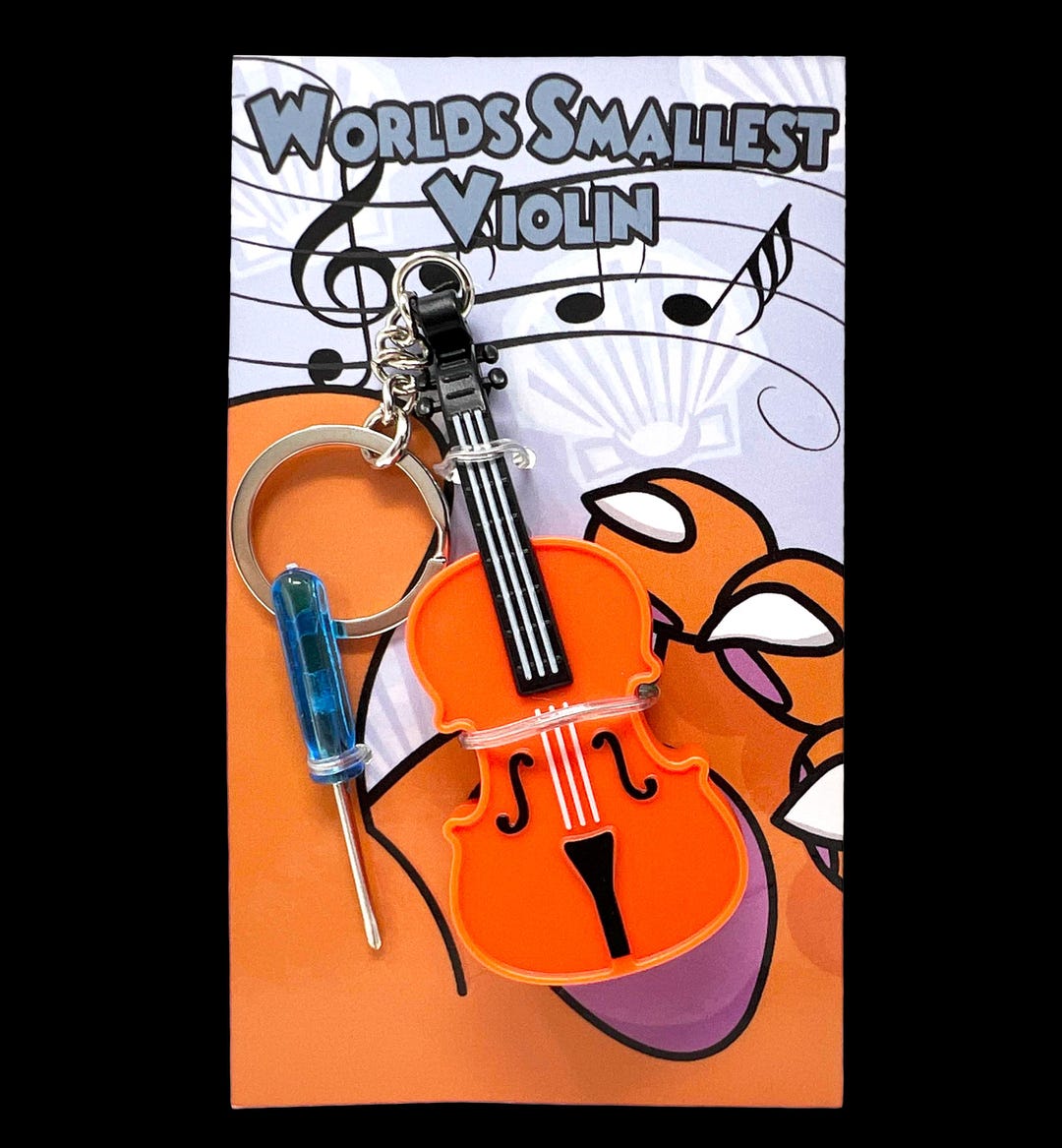 World's Smallest Violin Keychain Playable With Music - Send Your ...