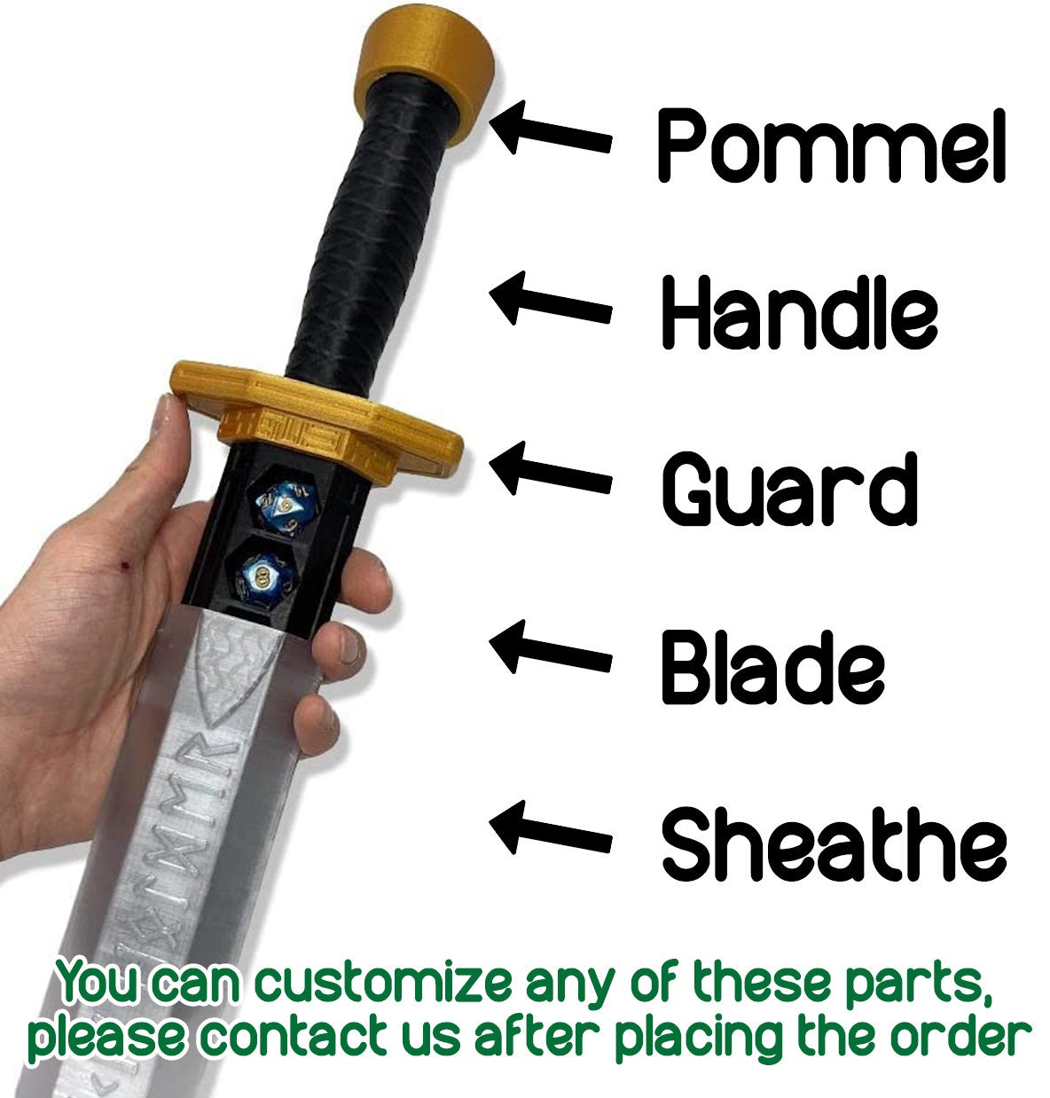 Sword Dagger Dice Holder Vault Customizable Storage for 2 - Etsy