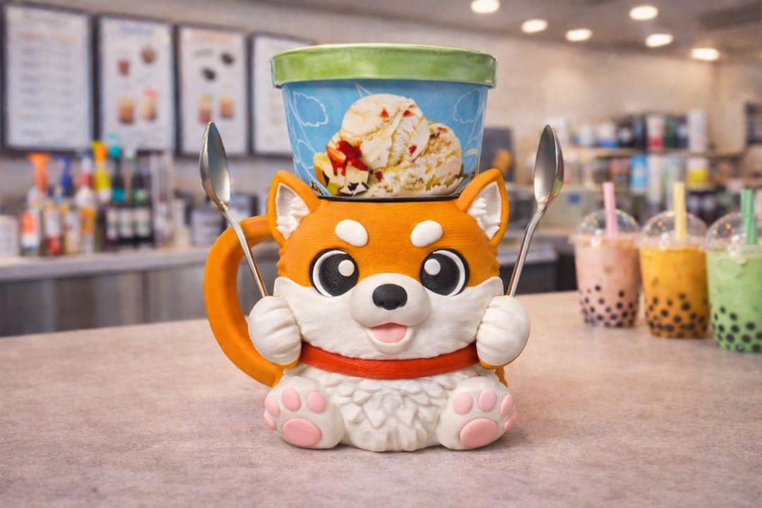 Shiba Doge Ice Cream Pint Holder - Fits Standard & Ninja-creami Pints ...