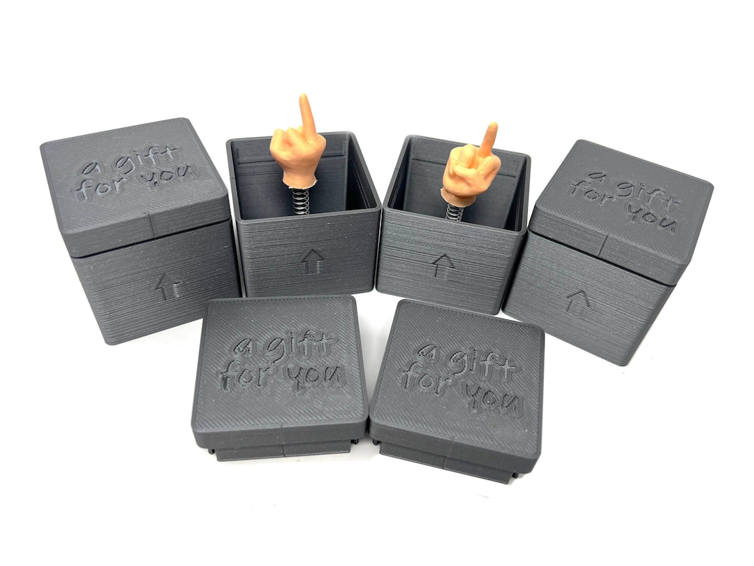 Surprise Middle Finger Box (4 Pack) - Spring Activated Middle Finger ...