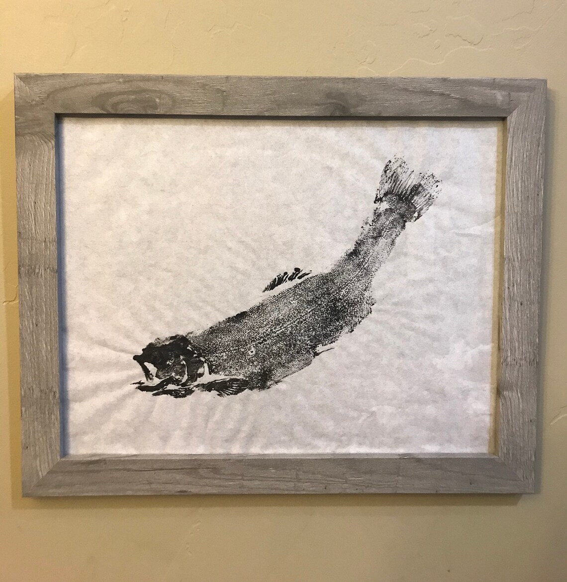 Original Gyotaku Rainbow Trout Sumi Ink on Shoji Paper - Etsy