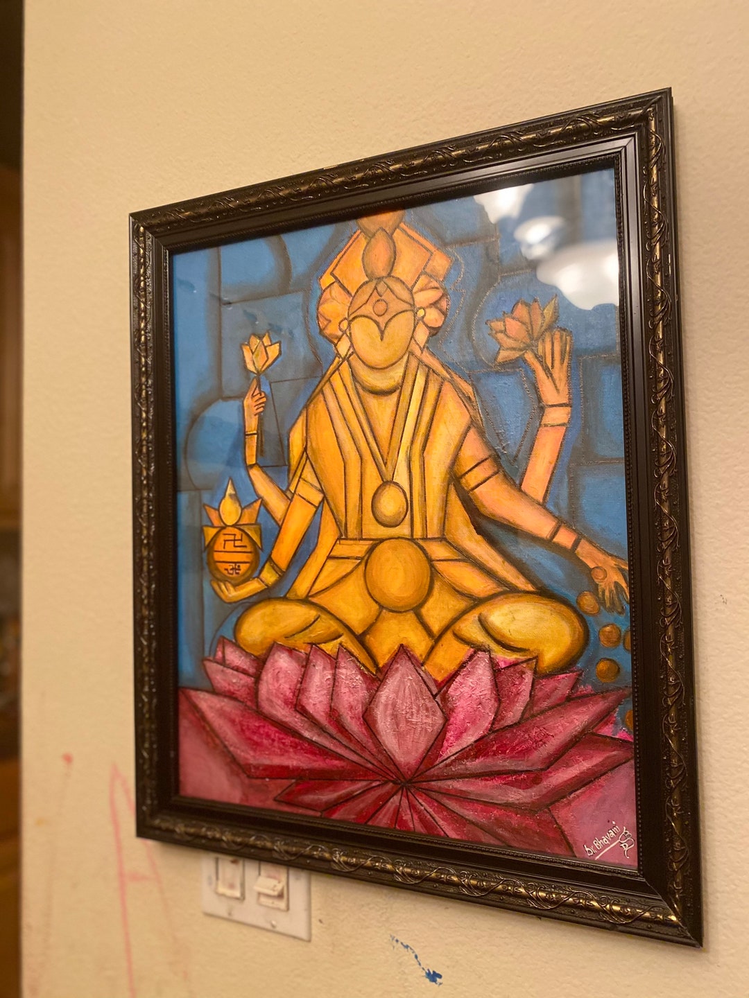 Abstract Goddess Lakshmi Devi Painting - Etsy