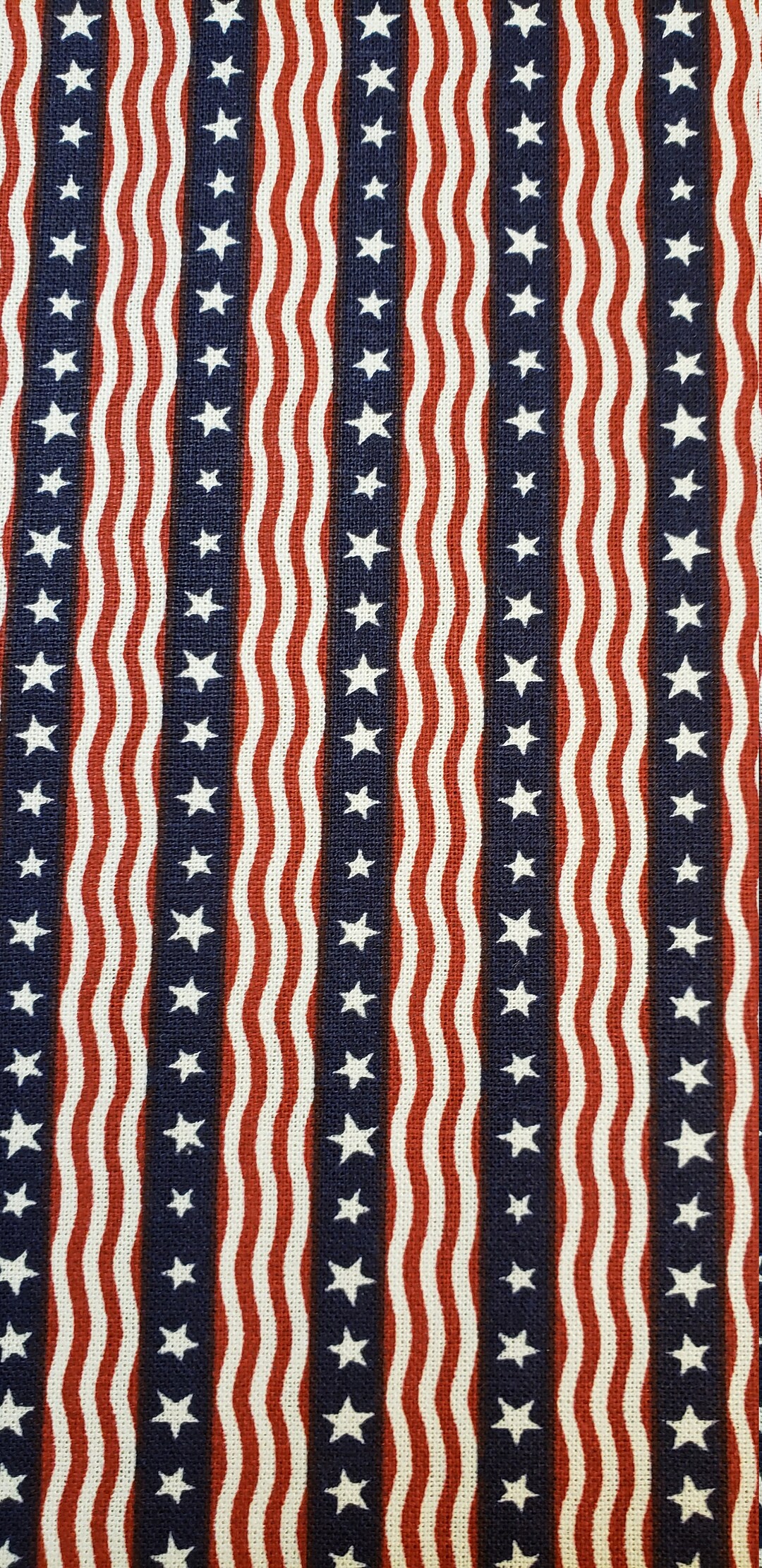 Patriotic Waving Stars on Stripes 100% Cotton for Clothing ,crafts and ...