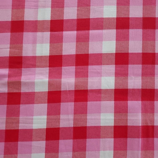 Pink Plaid Fabric - Etsy