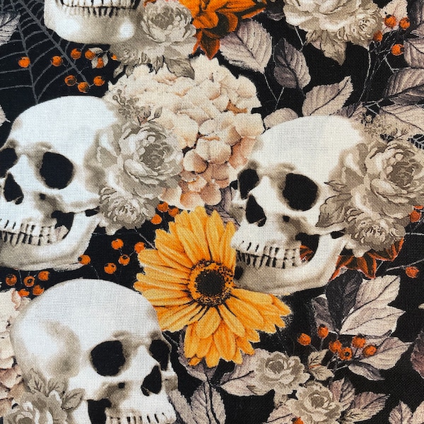 Skull Fabric - Etsy