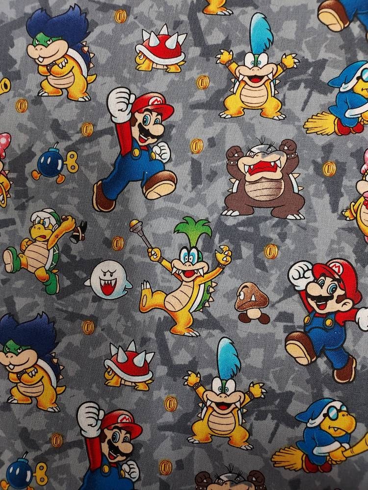 Super Mario Brothers 100% Cotton Fabric: Quilting & Crafts - Etsy