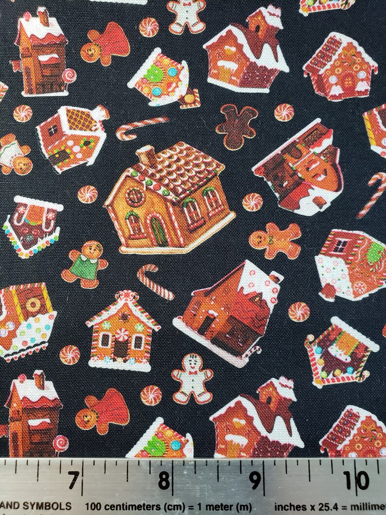 Gingerbread House Cookies Fabric 100% Cotton for Clothing - Etsy