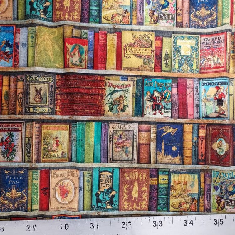 Library Book Fabric - Etsy