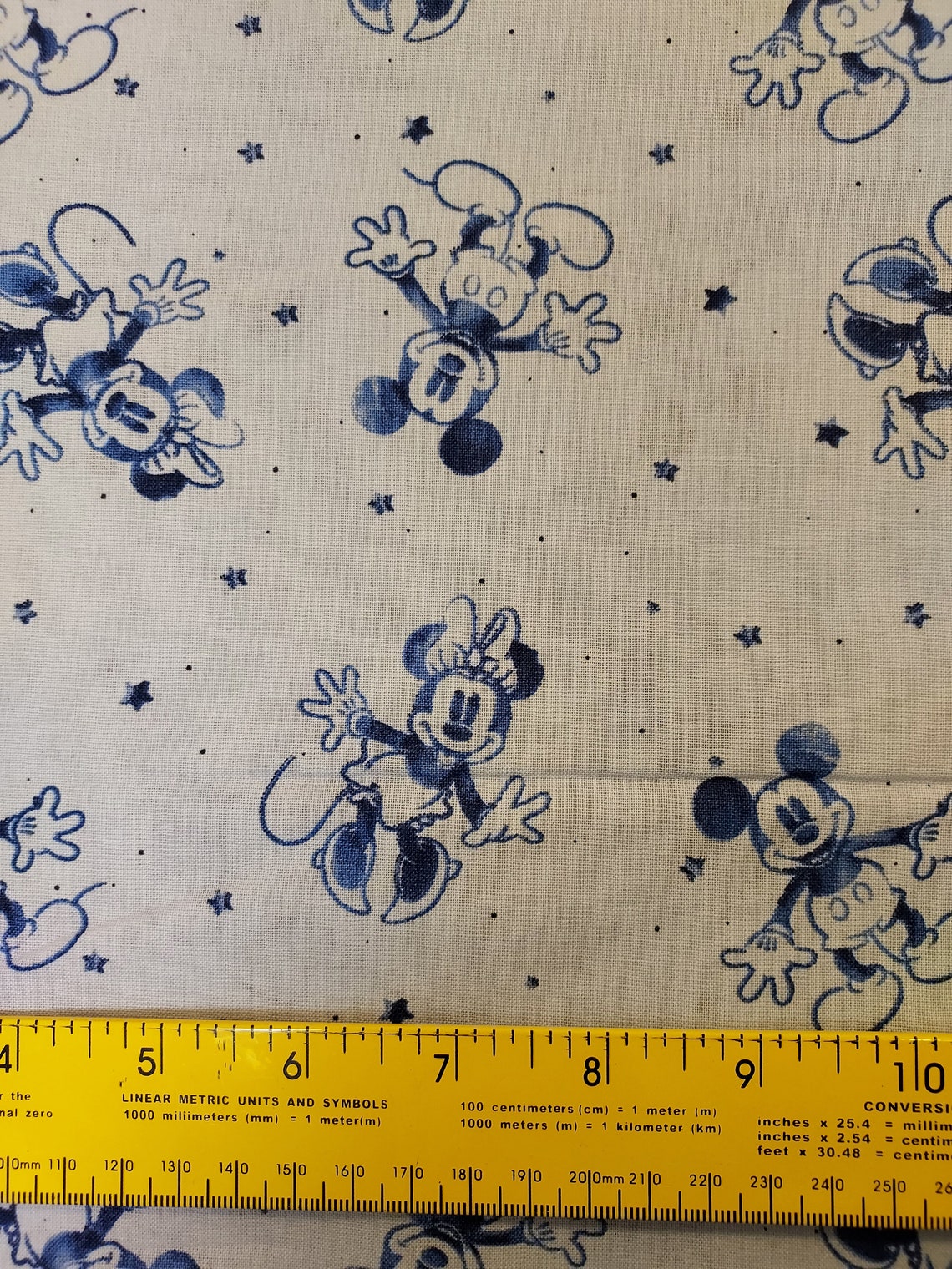 Mickey and Minnie Mouse Starry Night Fabric: 100% Cotton - Etsy
