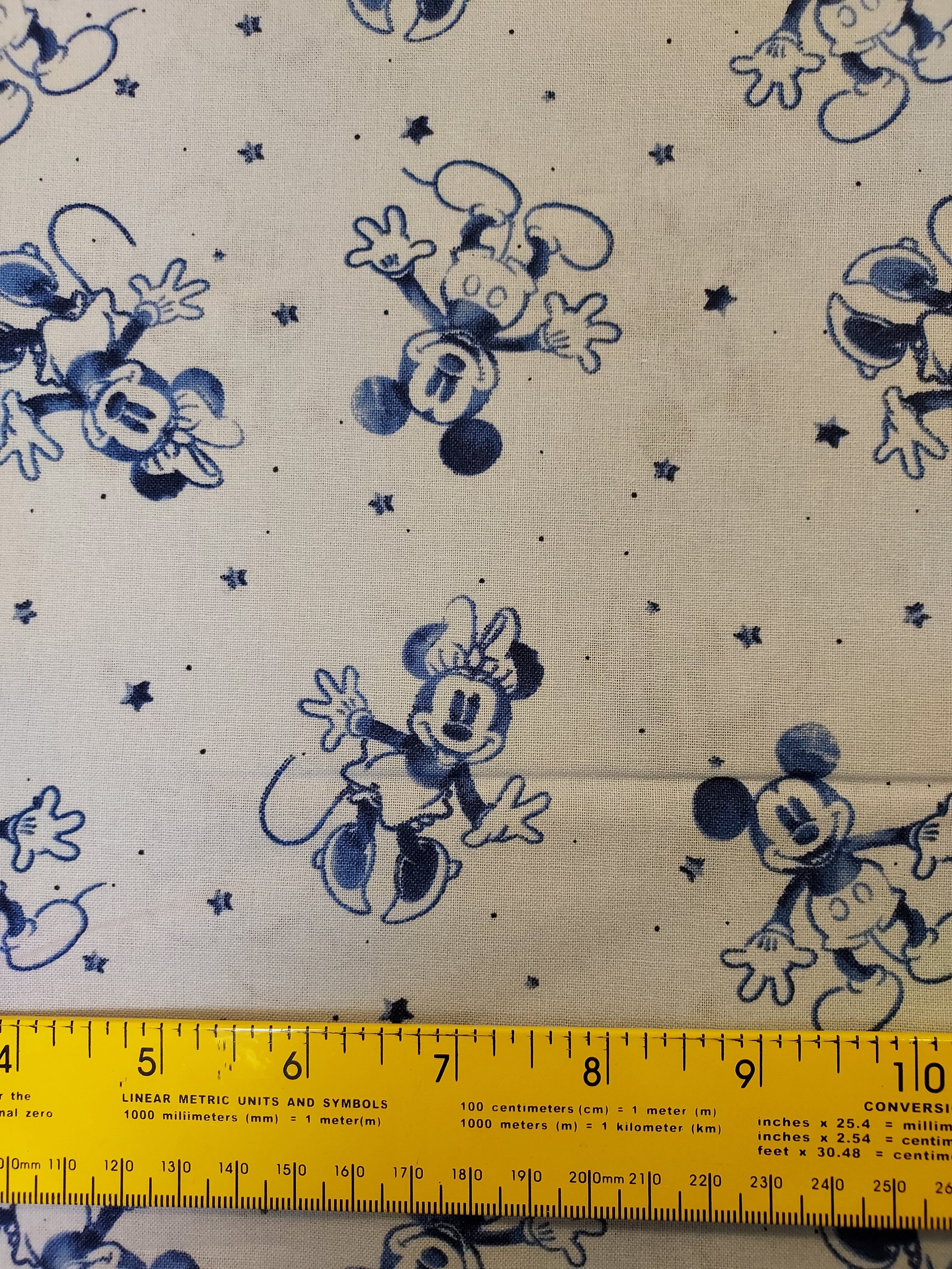 Mickey and Minnie Mouse Starry Night Fabric: 100% Cotton - Etsy