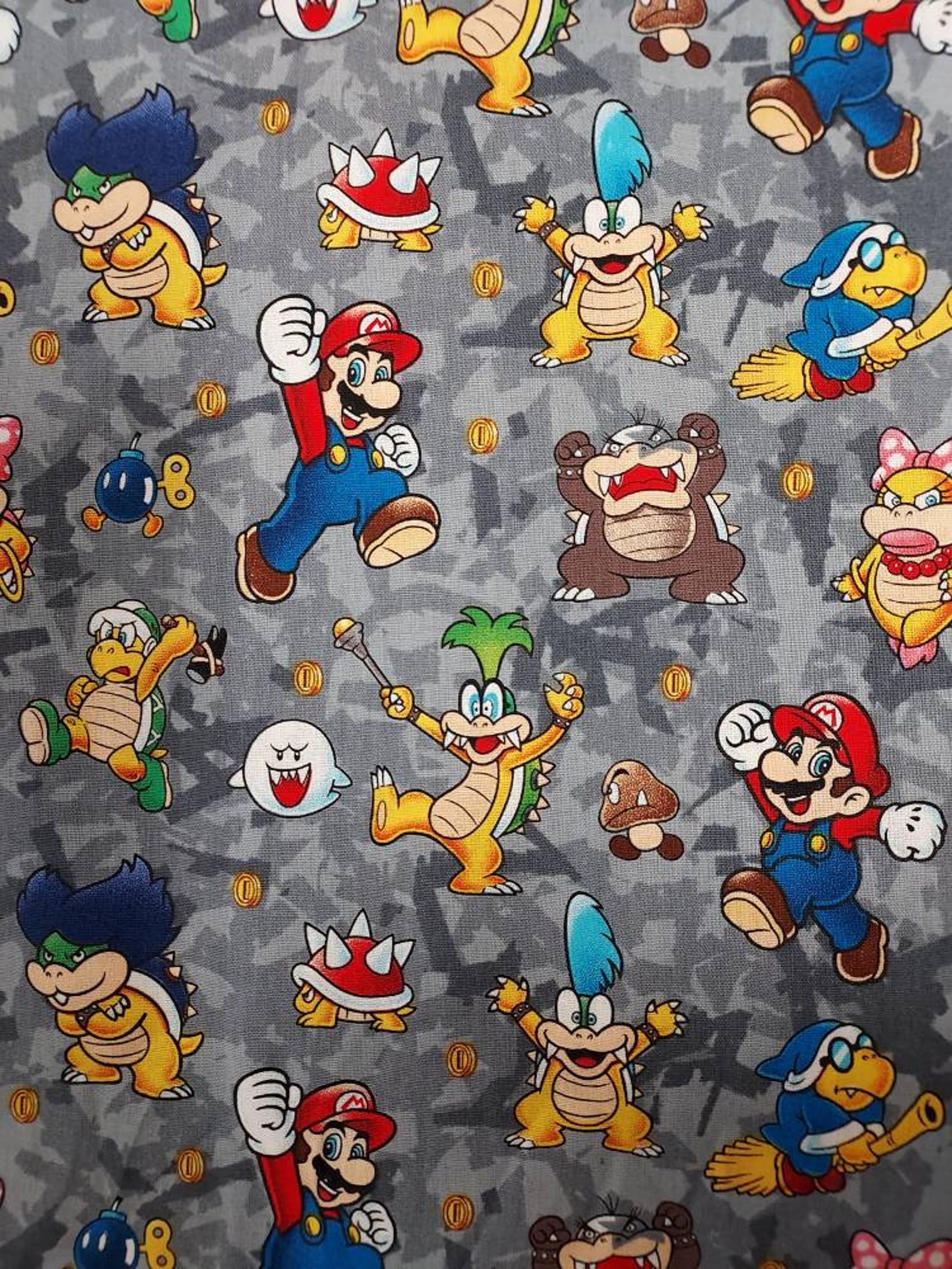 Super Mario Brothers 100% Cotton Fabric: Quilting & Crafts - Etsy
