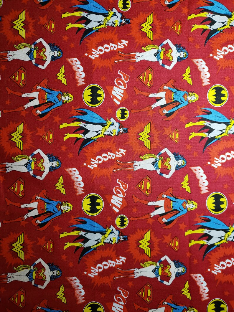 Dc Comics Fabric Fat Quarters 100% Cotton Wonder Woman Batgirl ...