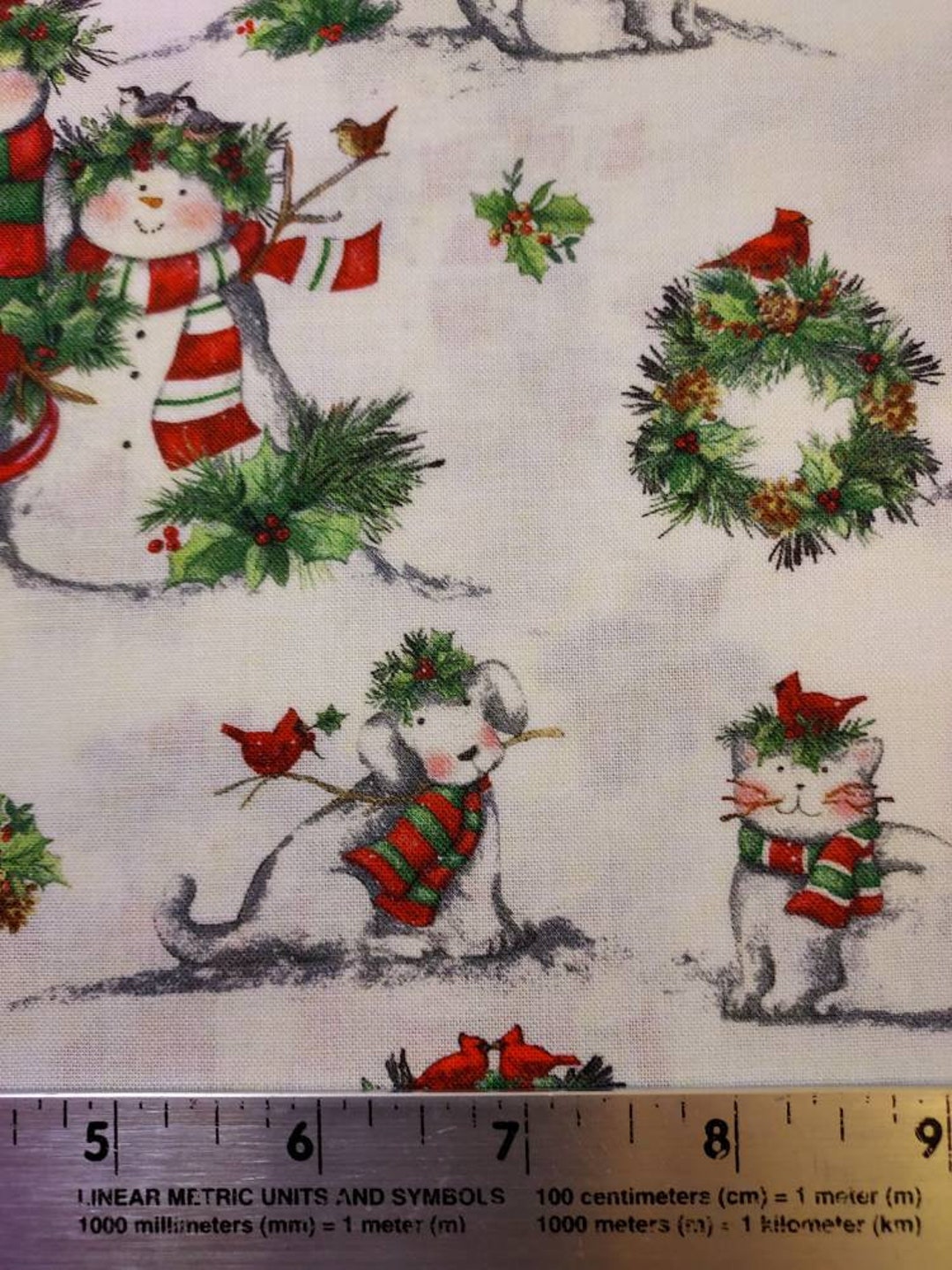Susan Winget Snowmen & Pets Cotton Fabric - Holiday Quilting - Etsy