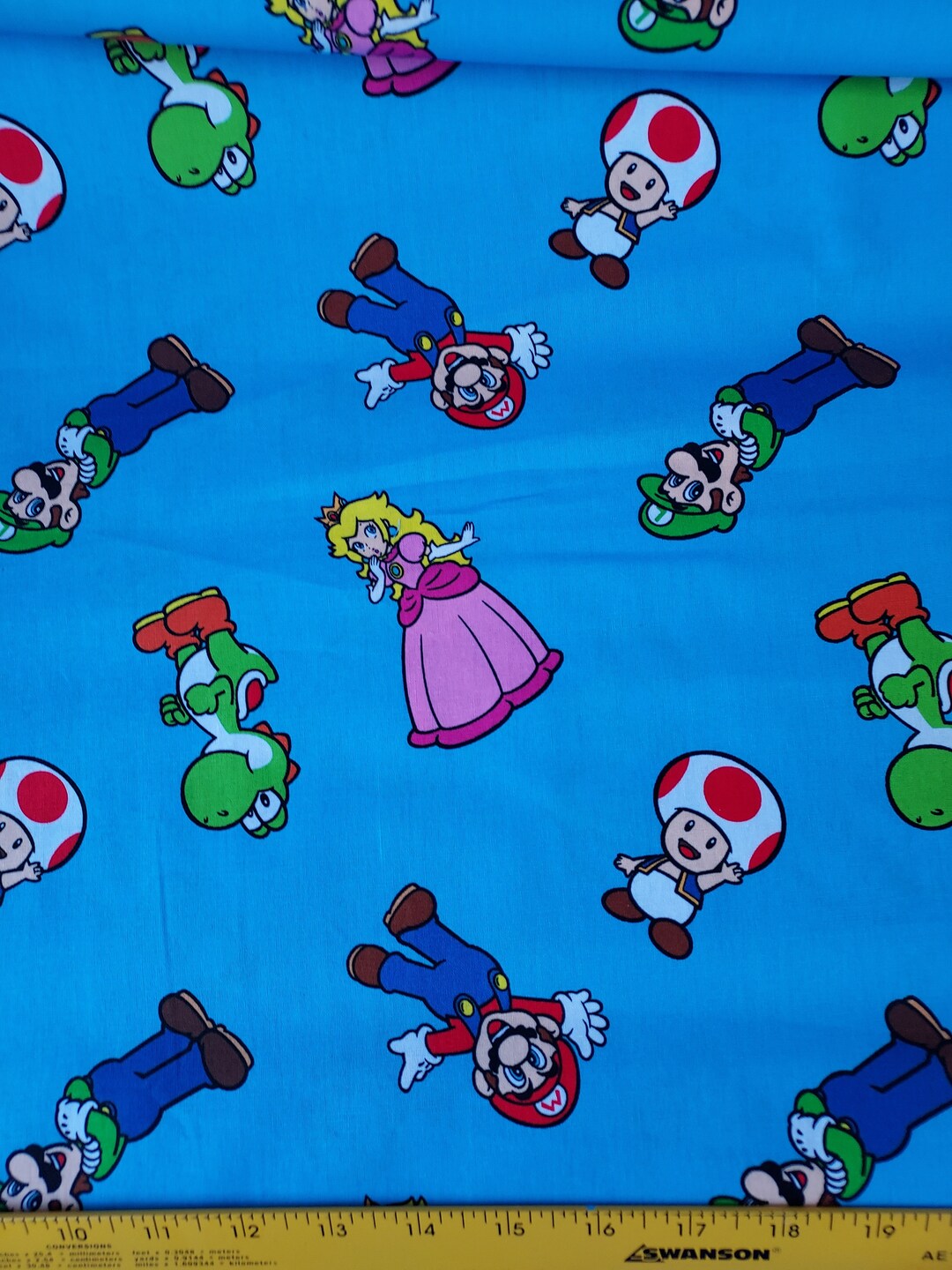 New Springs Super Mario ,cast Toss,100% Cotton for Clothing ,crafts and ...
