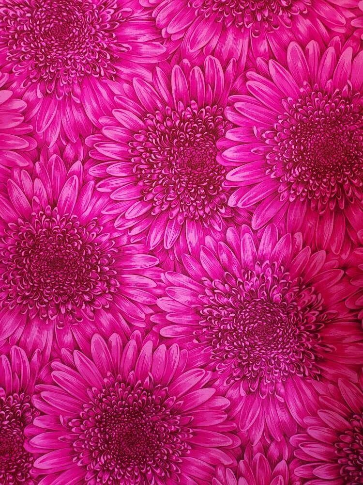 Pink Chrysanthemum by Moda Fabric by the Yard 100% Cotton for - Etsy