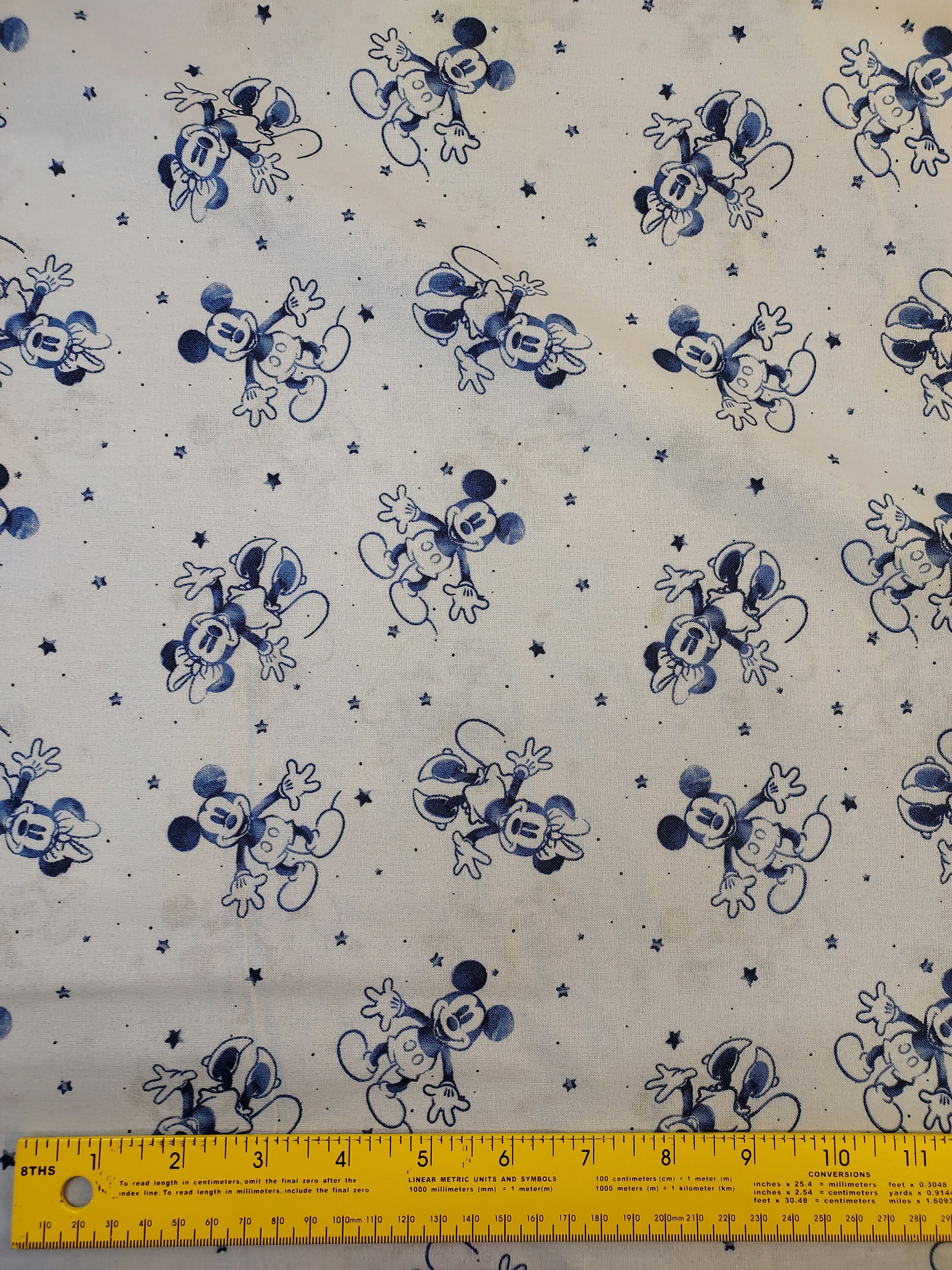 Mickey and Minnie Mouse Starry Night Fabric: 100% Cotton - Etsy