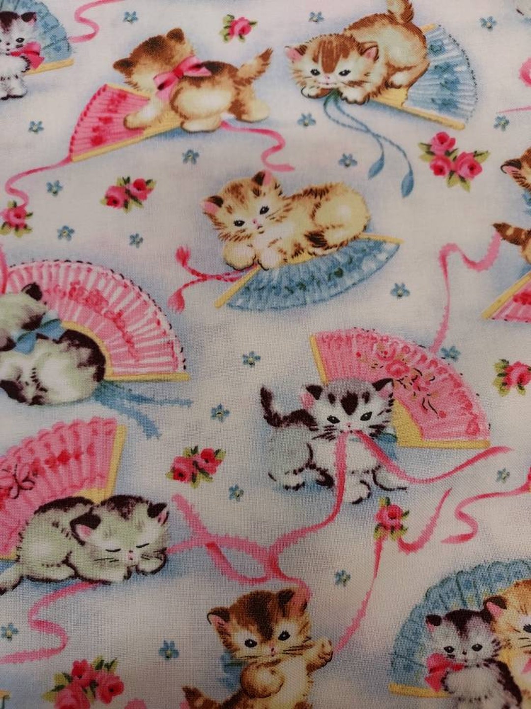 Smitten Kittens Cream Cotton Fabric - Michael Miller Fabric - Etsy