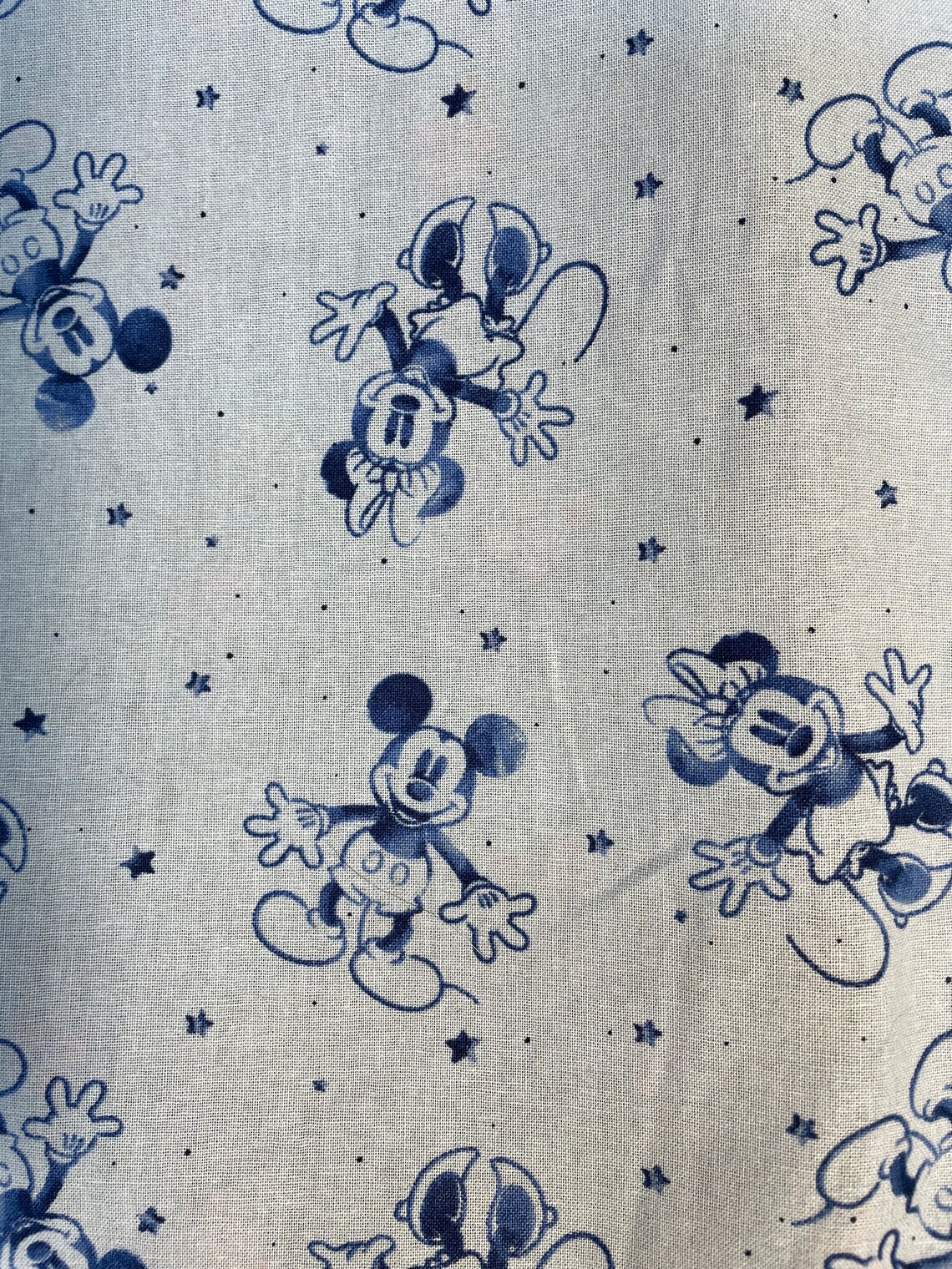 Mickey and Minnie Mouse Starry Night Fabric: 100% Cotton - Etsy
