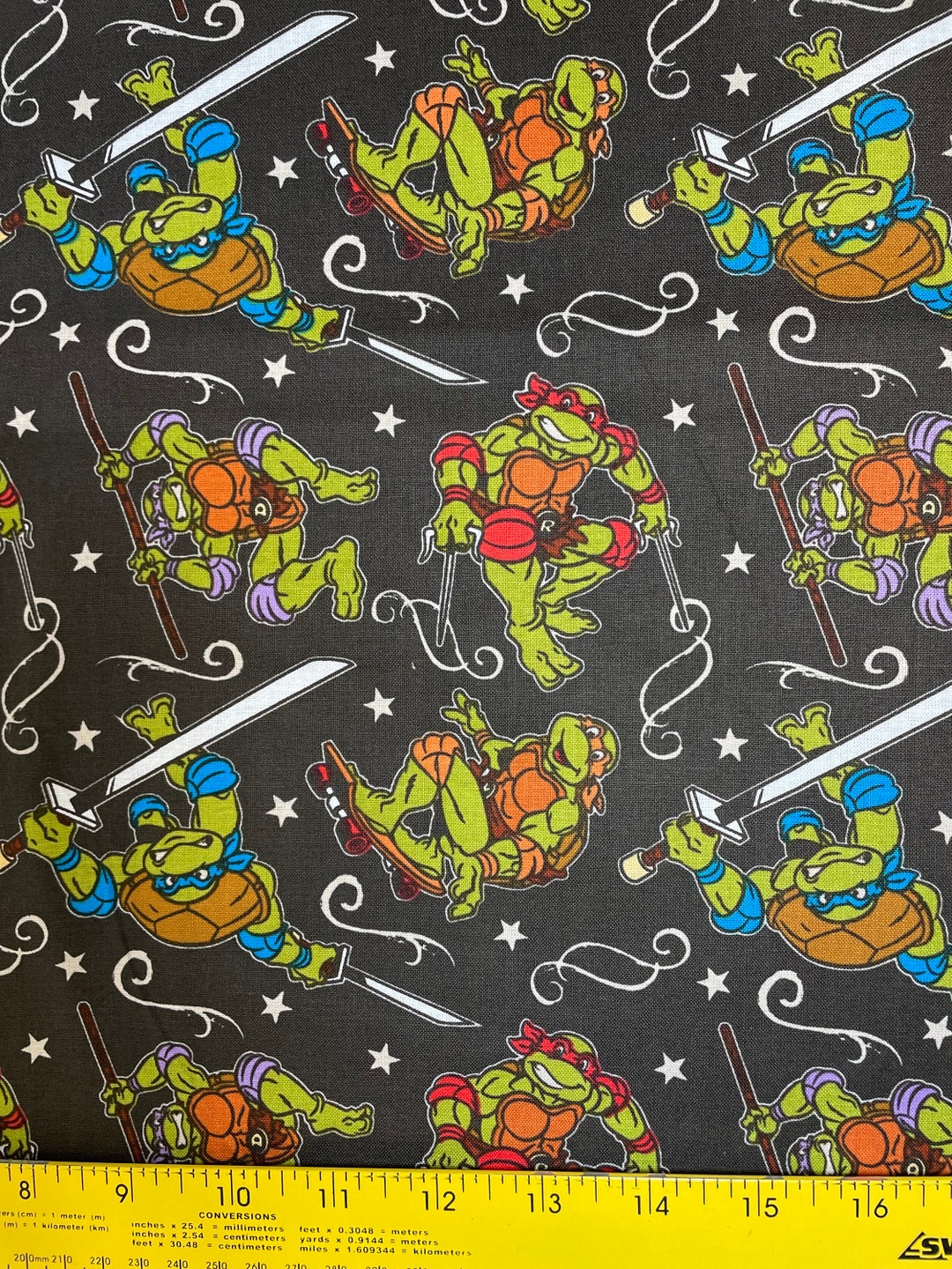 TMNT Toss Fabric: 100% Cotton for Crafts & Quilting - Etsy