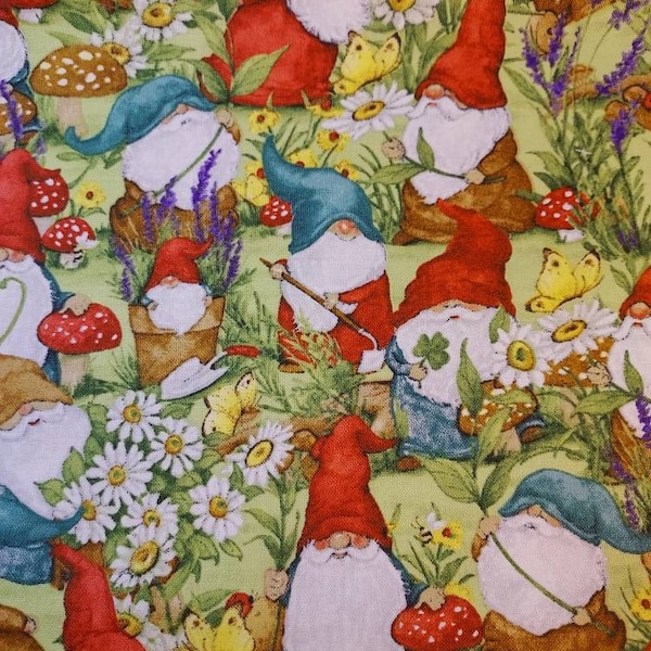 Gnome Fabric - Etsy