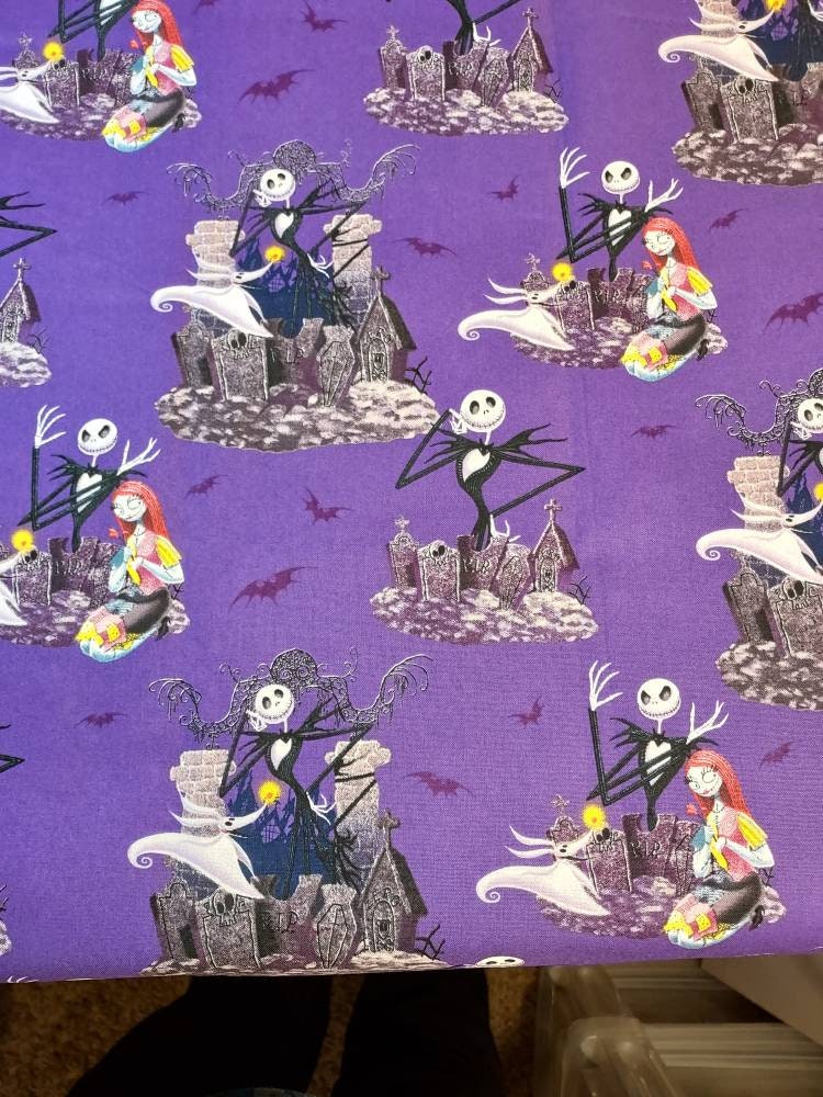 Nightmare-before Christmas Fabric 100% Cotton by the Yard for - Etsy