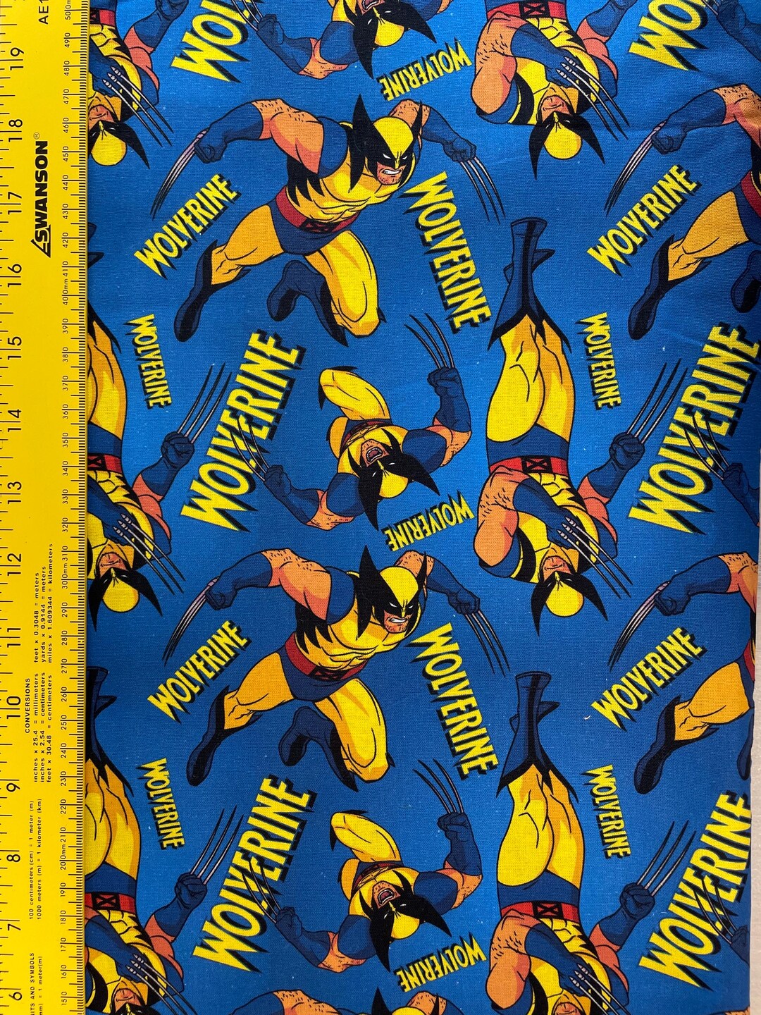 Marvel Wolverine Toss Fabric 100% Cotton for Clothing ,crafts and ...
