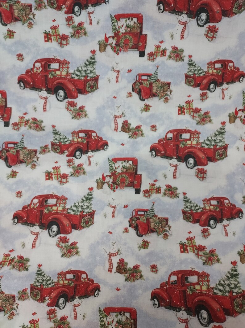 NEW Susan Winget Snowy Truck Day Christmas Fabric by the Yard - Etsy
