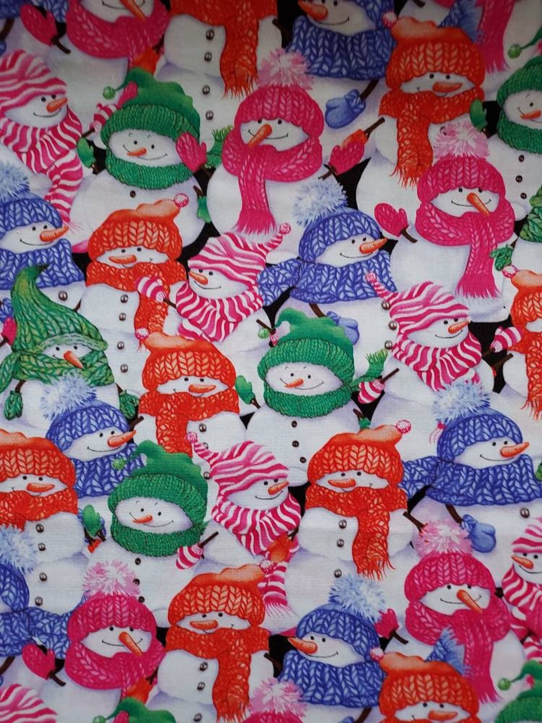 Christmas Packed Snowmen Friends Fabrics 100% Cotton for Clothing ...
