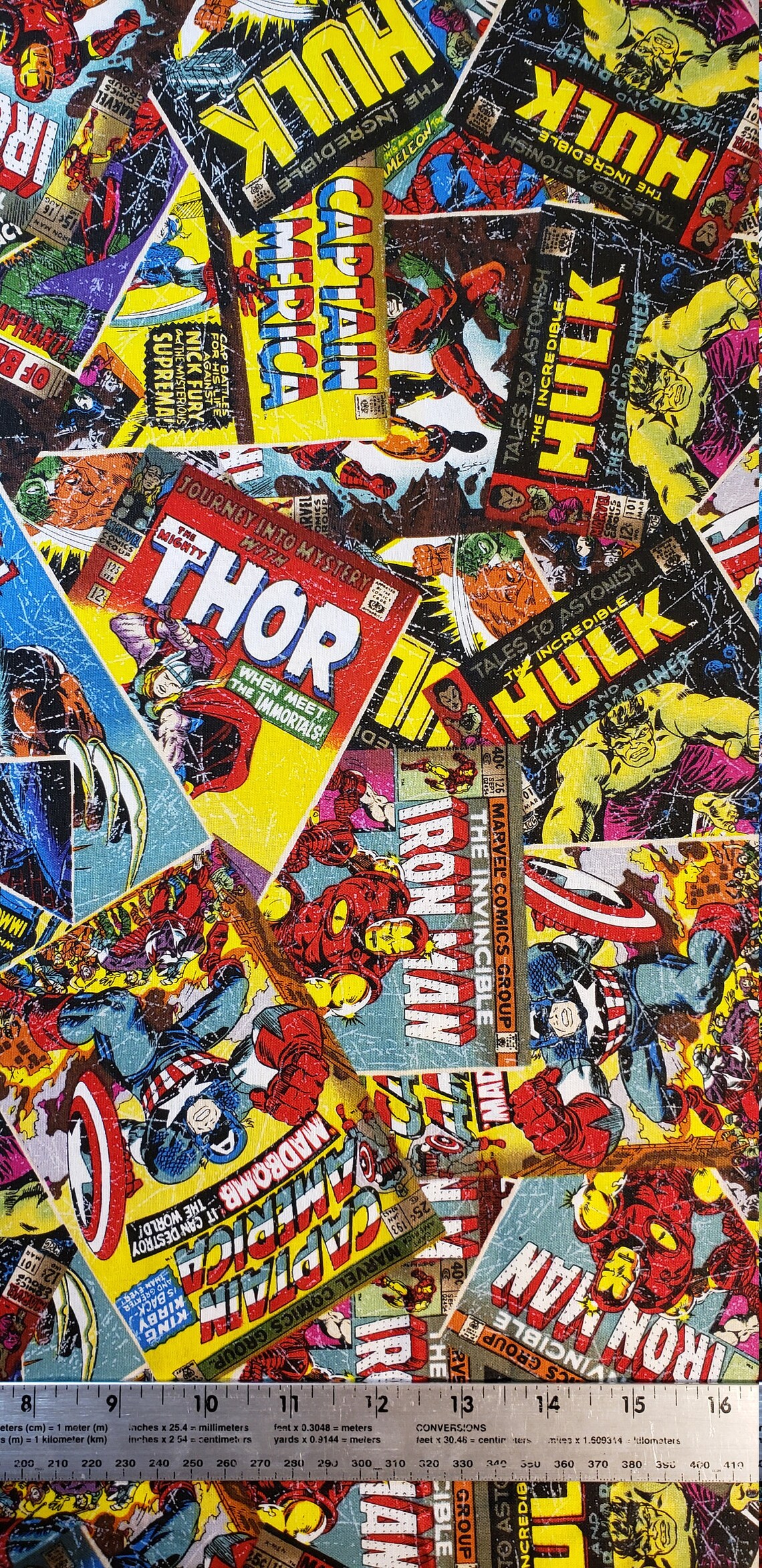 Marvel Comic Book Compilation Fabric Single Yard 100% Cotton - Etsy