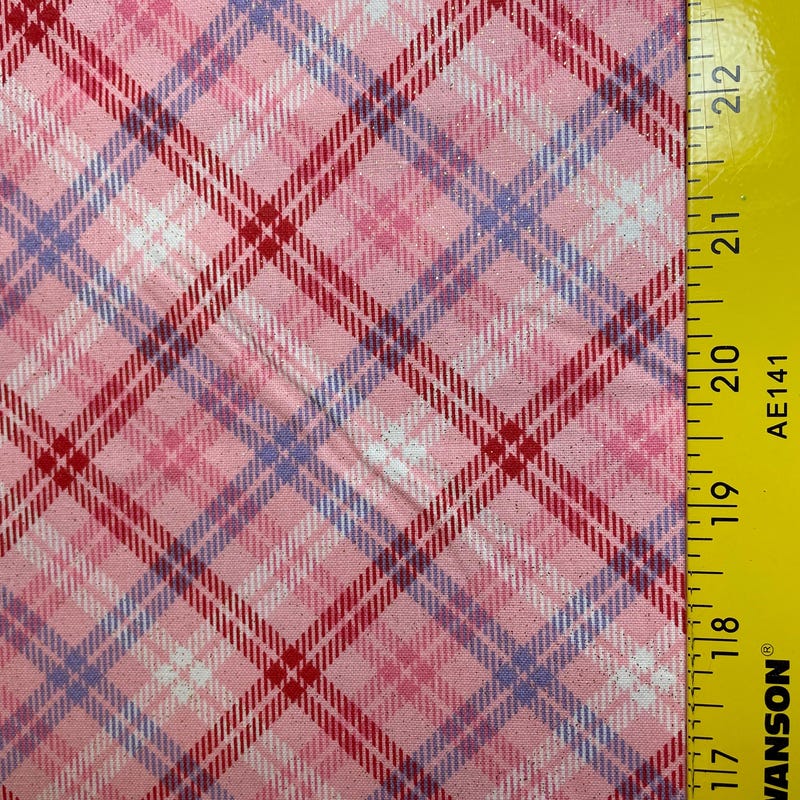 Pink Plaid Fabric - Etsy