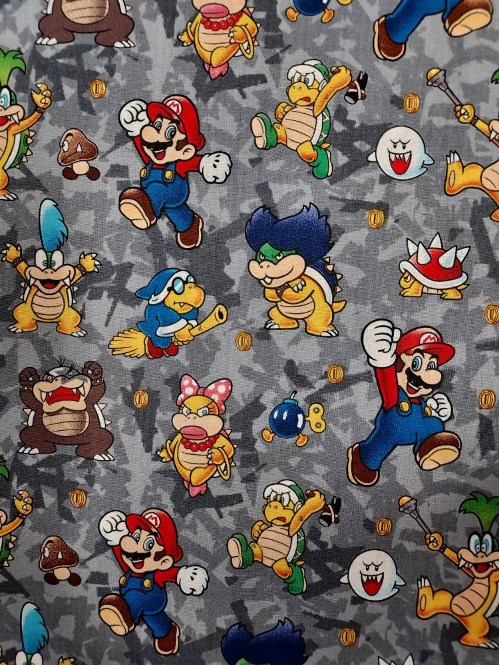 Super Mario Brothers 100% Cotton Fabric: Quilting & Crafts - Etsy