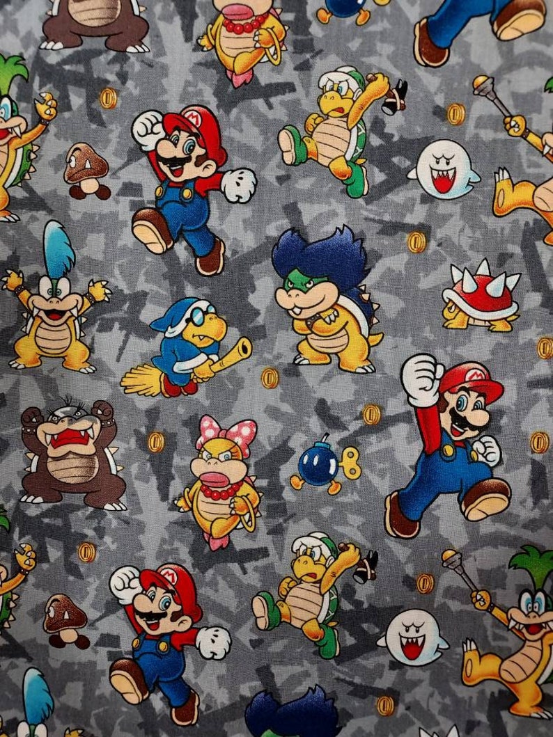 Super Mario Brothers 100% Cotton Fabric: Quilting & Crafts - Etsy