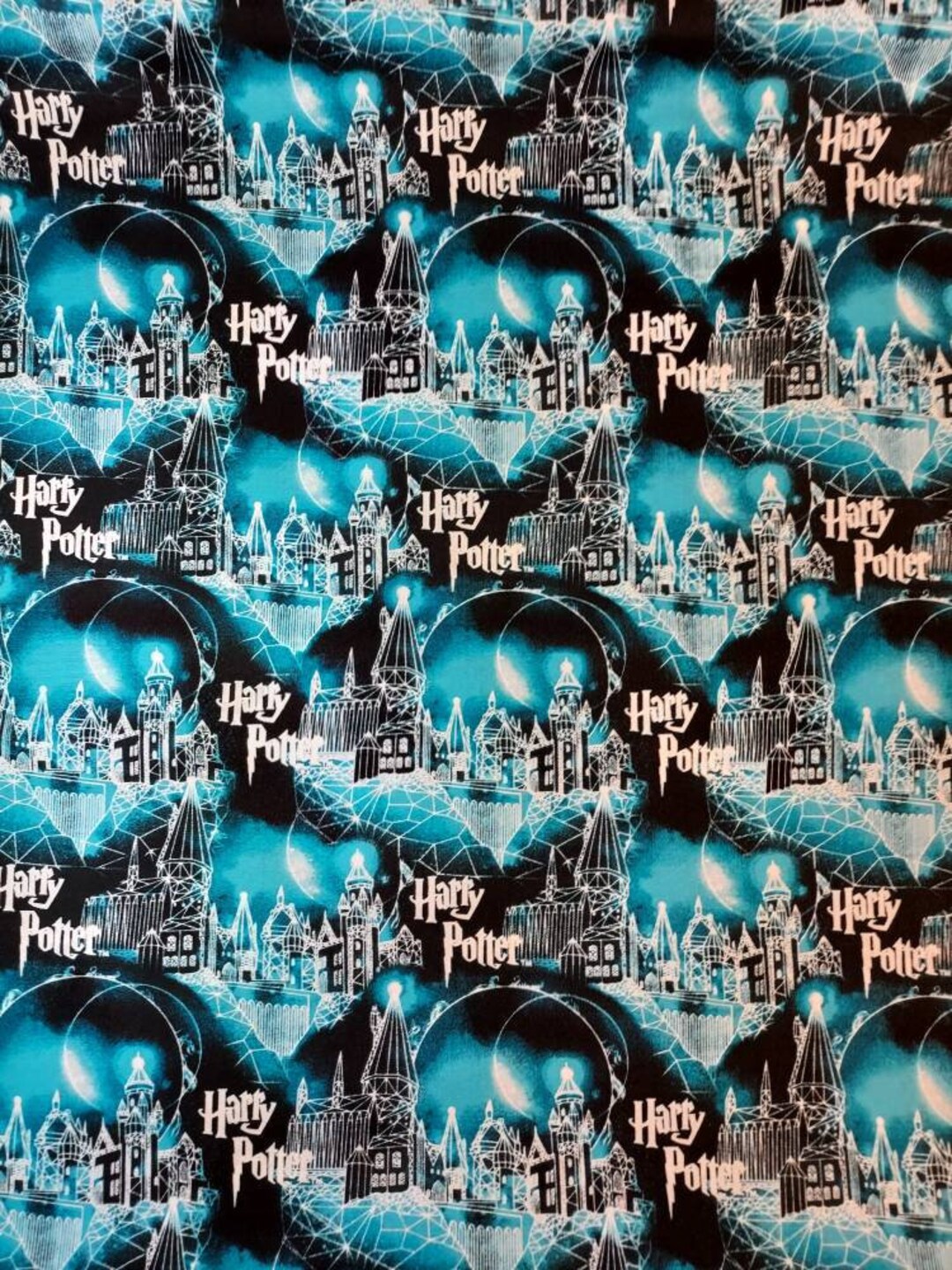 Hogwarts and Moon Harry Potter Fabric by the Yard 100% Cotton for ...
