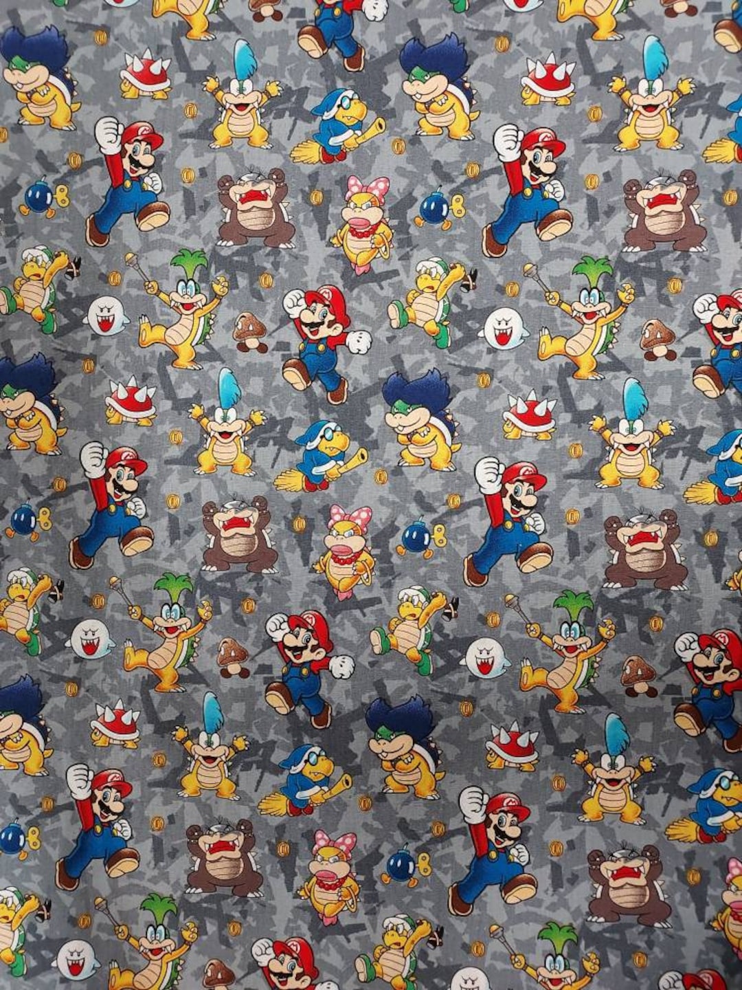 Super Mario Brothers 100% Cotton Fabric: Quilting & Crafts - Etsy