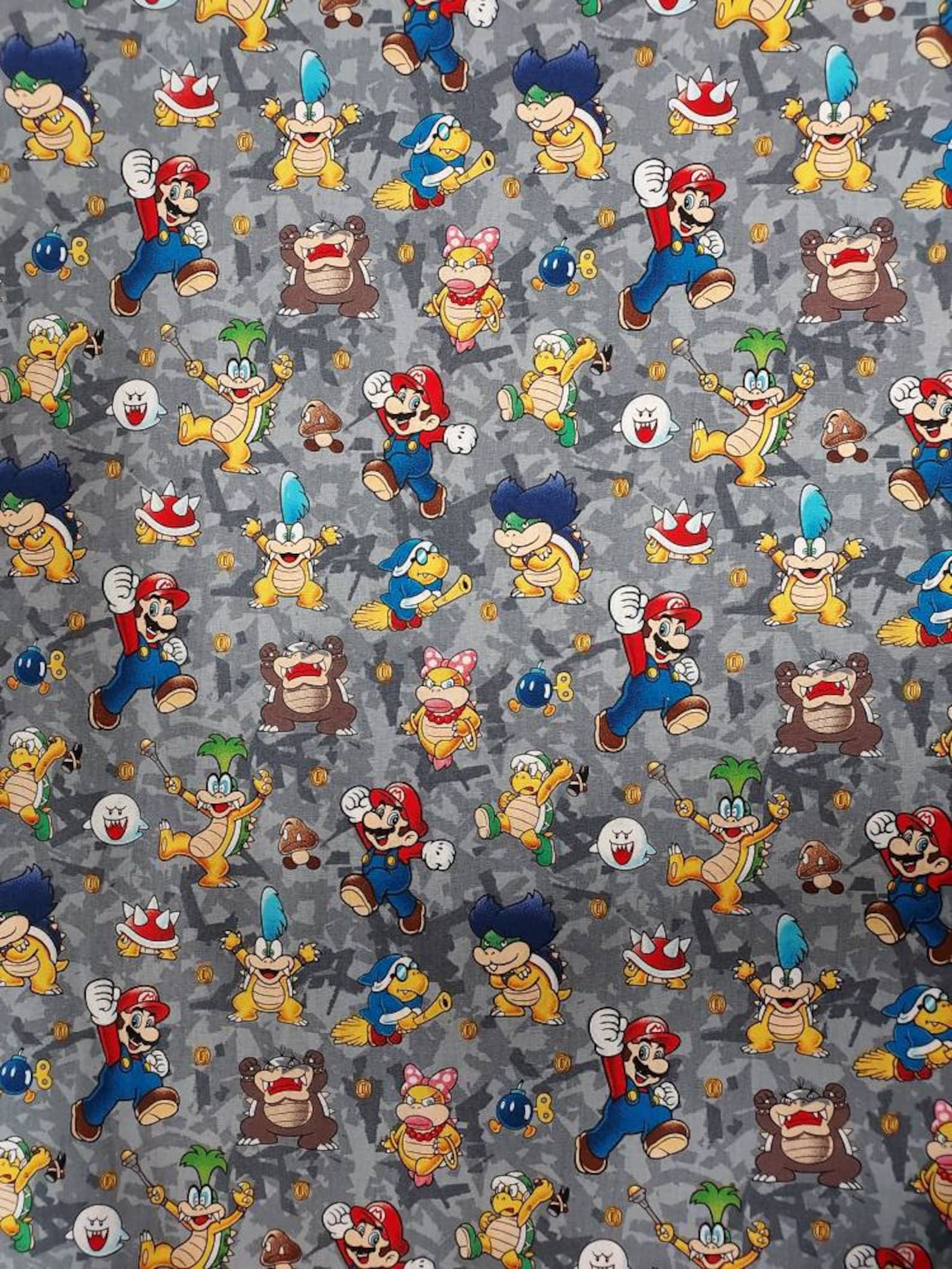 Super Mario Brothers 100% Cotton Fabric: Quilting & Crafts - Etsy