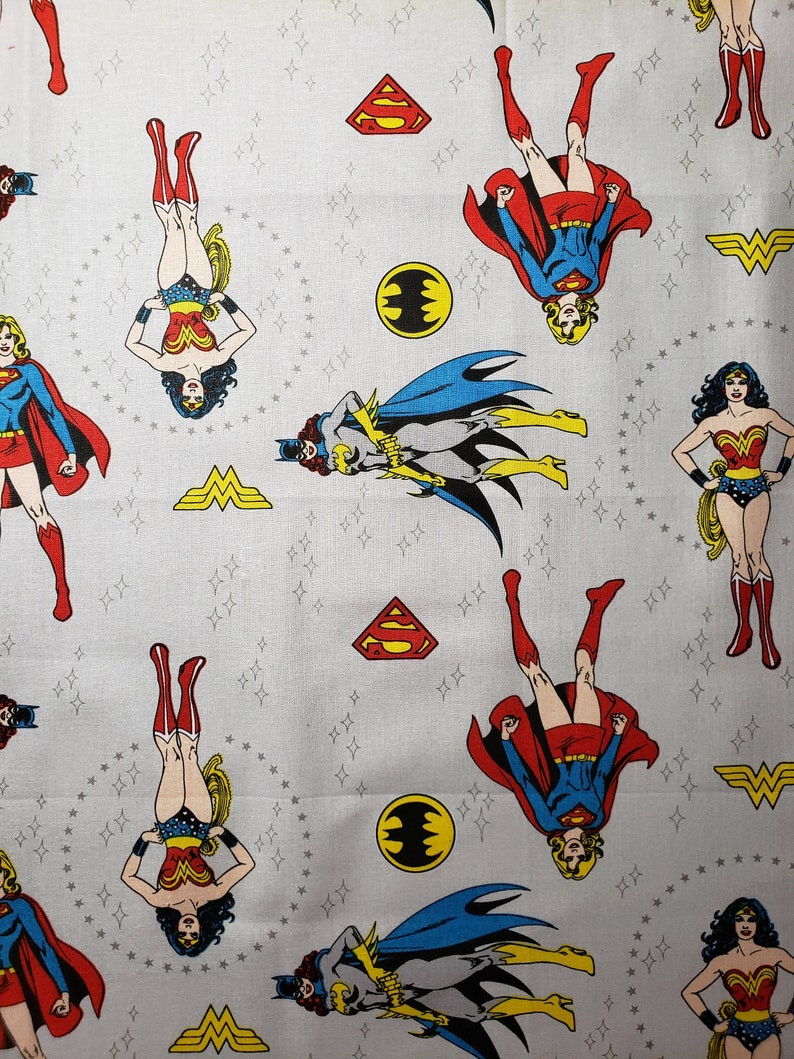 Dc Comics Fabric Fat Quarters 100% Cotton Wonder Woman Batgirl ...
