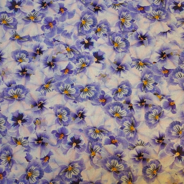 Pansies Fabric - Etsy