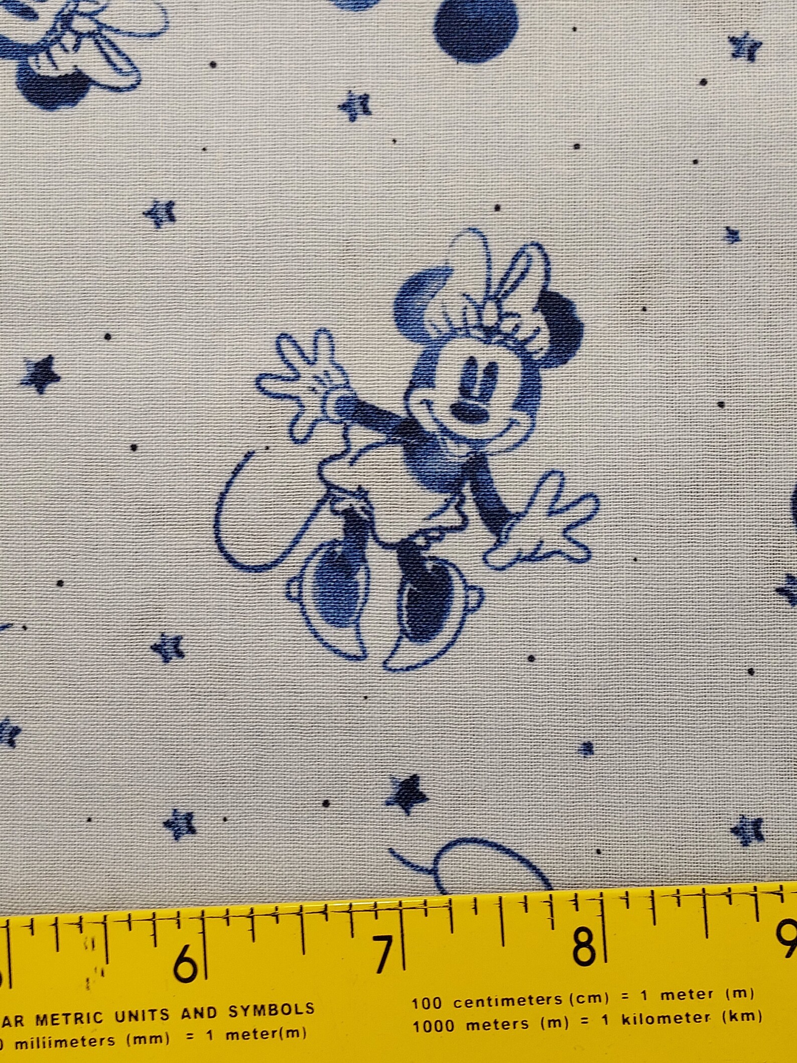 Mickey and Minnie Mouse Starry Night Fabric: 100% Cotton - Etsy